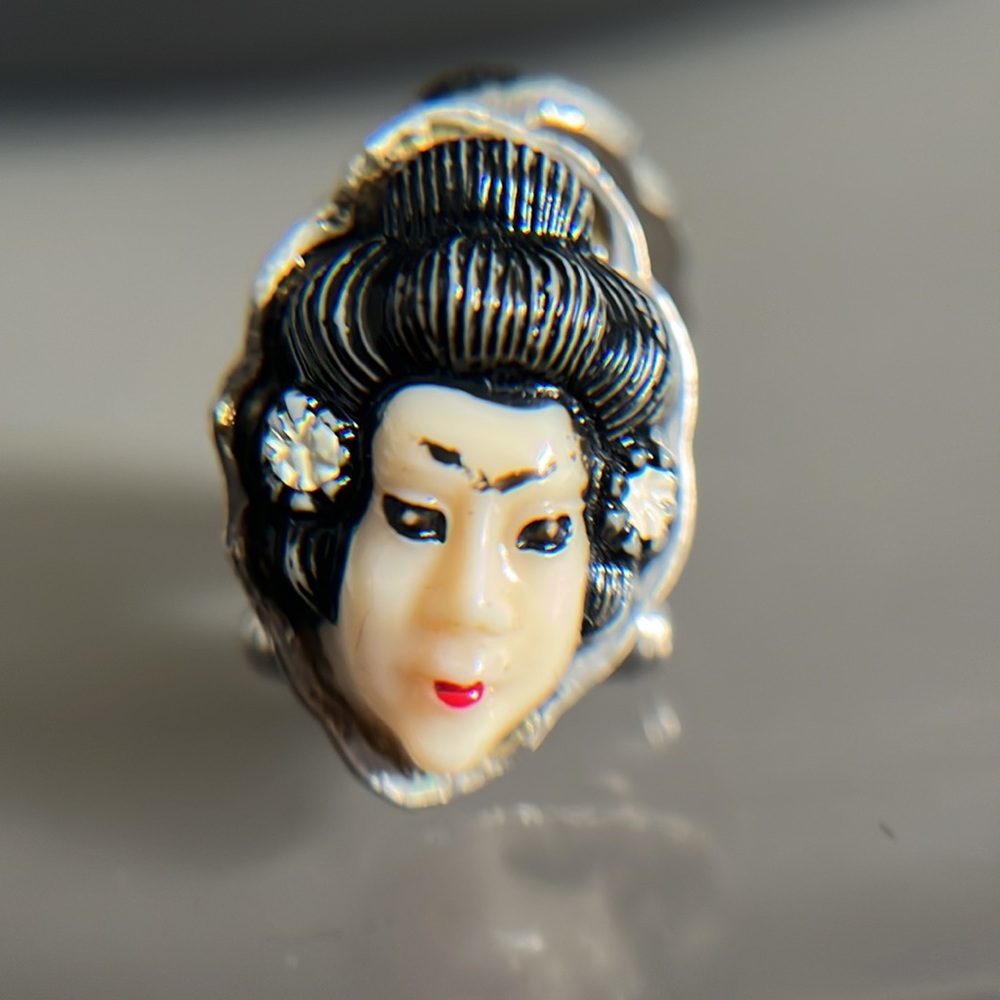 Selro Seleni Vintage Asian Face Cuff Links - Gem